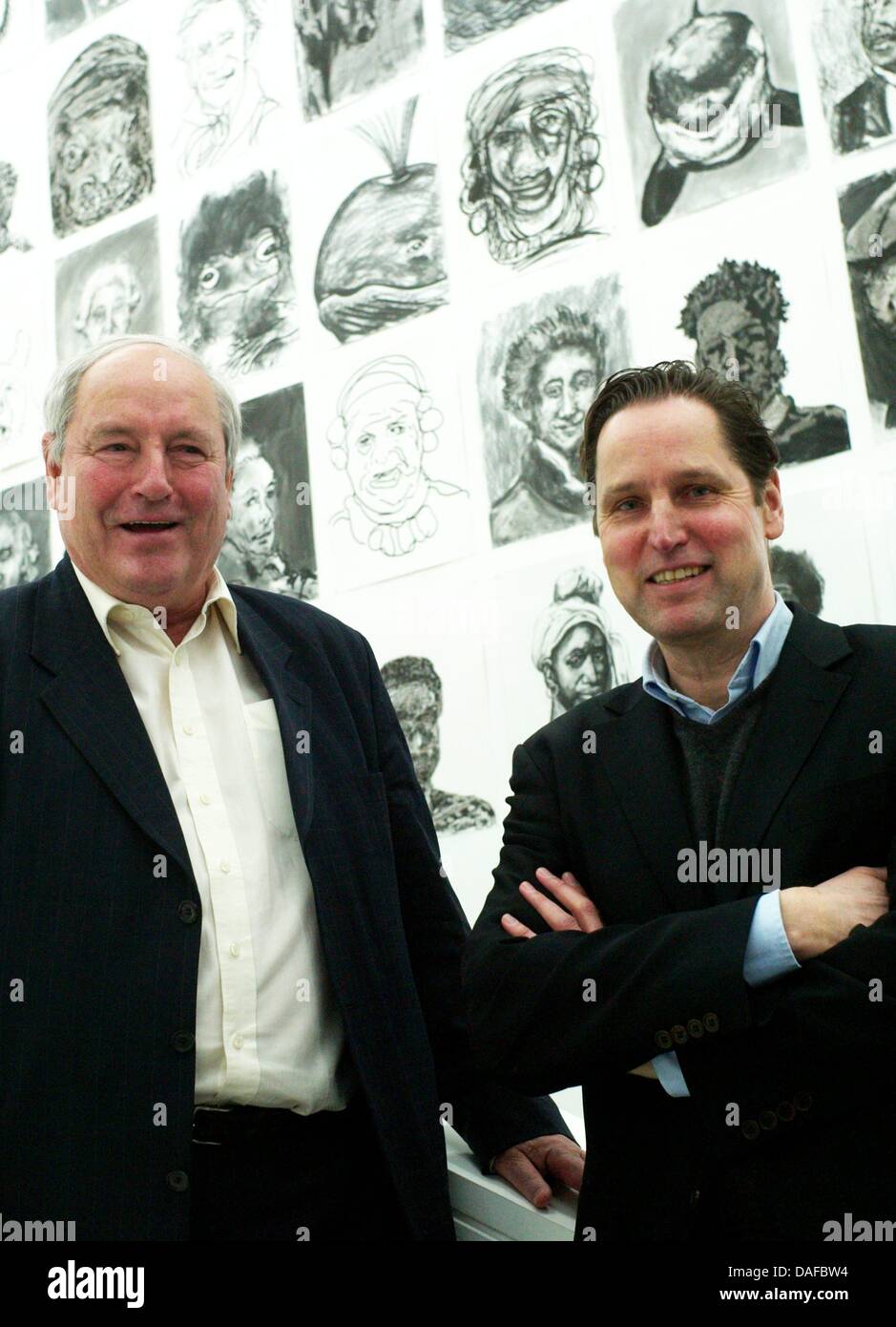 Kunst Sammler Harald Falckenberg (L) und Deichtorhallen Museumsdirektor ...