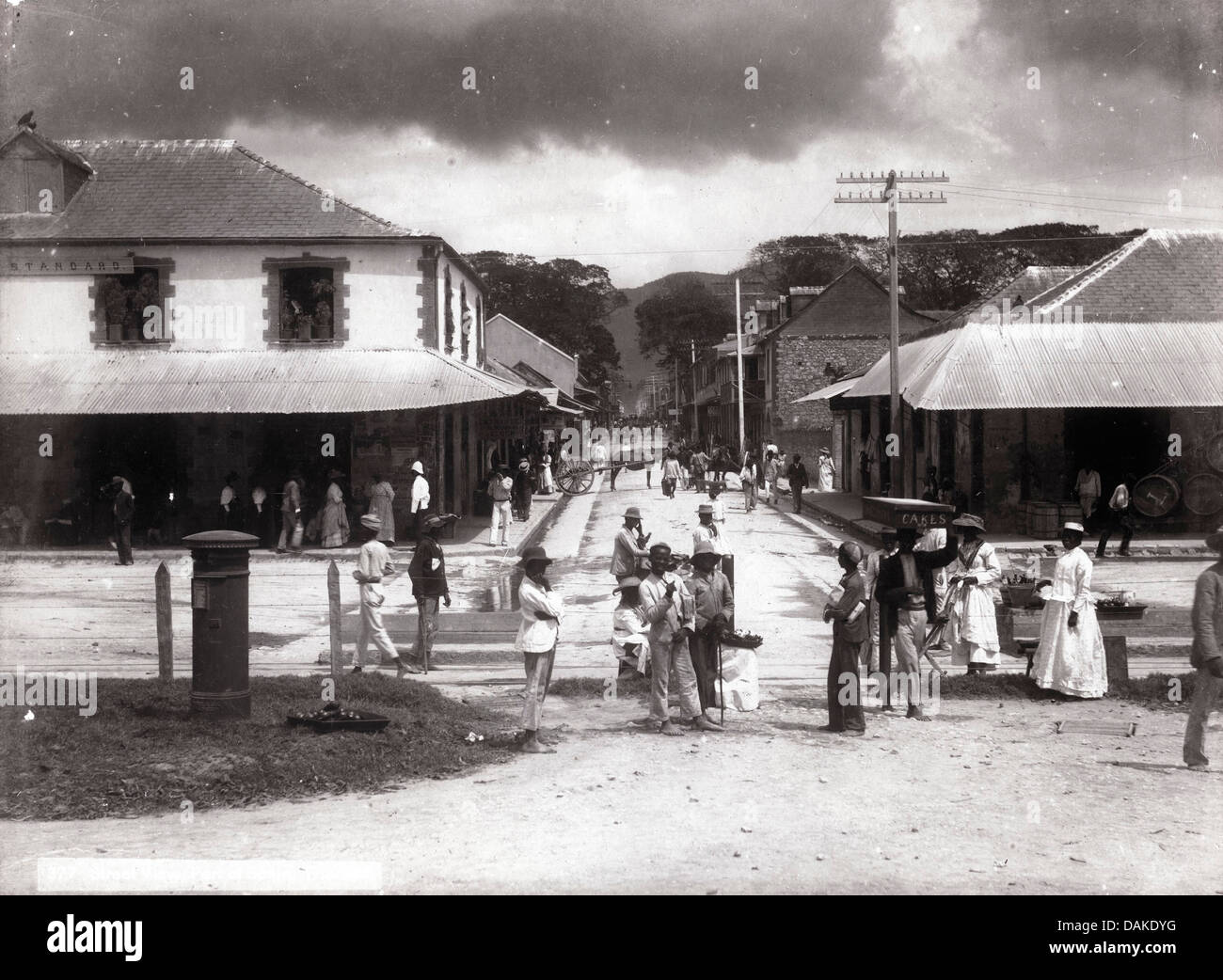 Street View, Port Of Spain, Trinidad, ca. 1890 Stockfotografie - Alamy