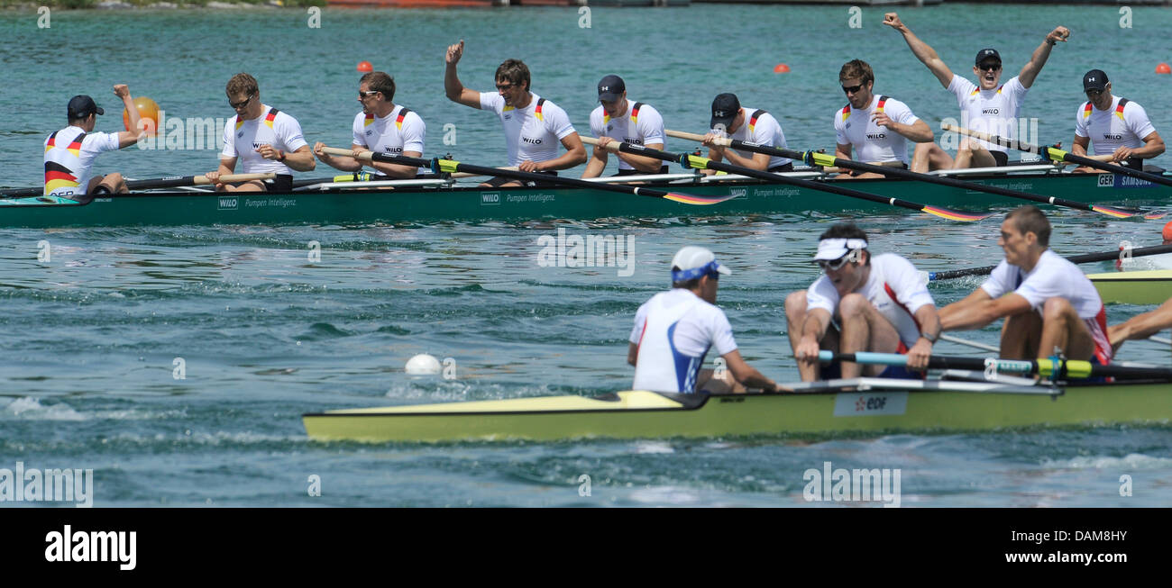 Acht deutsche (L-R) Martin Sauer, Kristof Wilke, Toni Seifert, Lukas ...