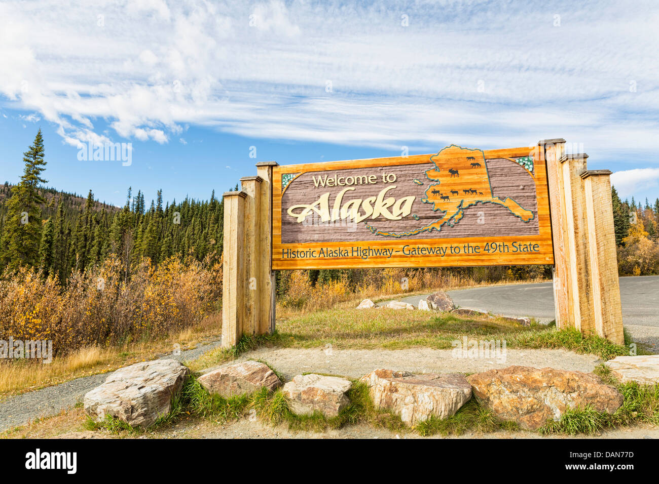 Welcome alaska sign -Fotos und -Bildmaterial in hoher Auflösung – Alamy