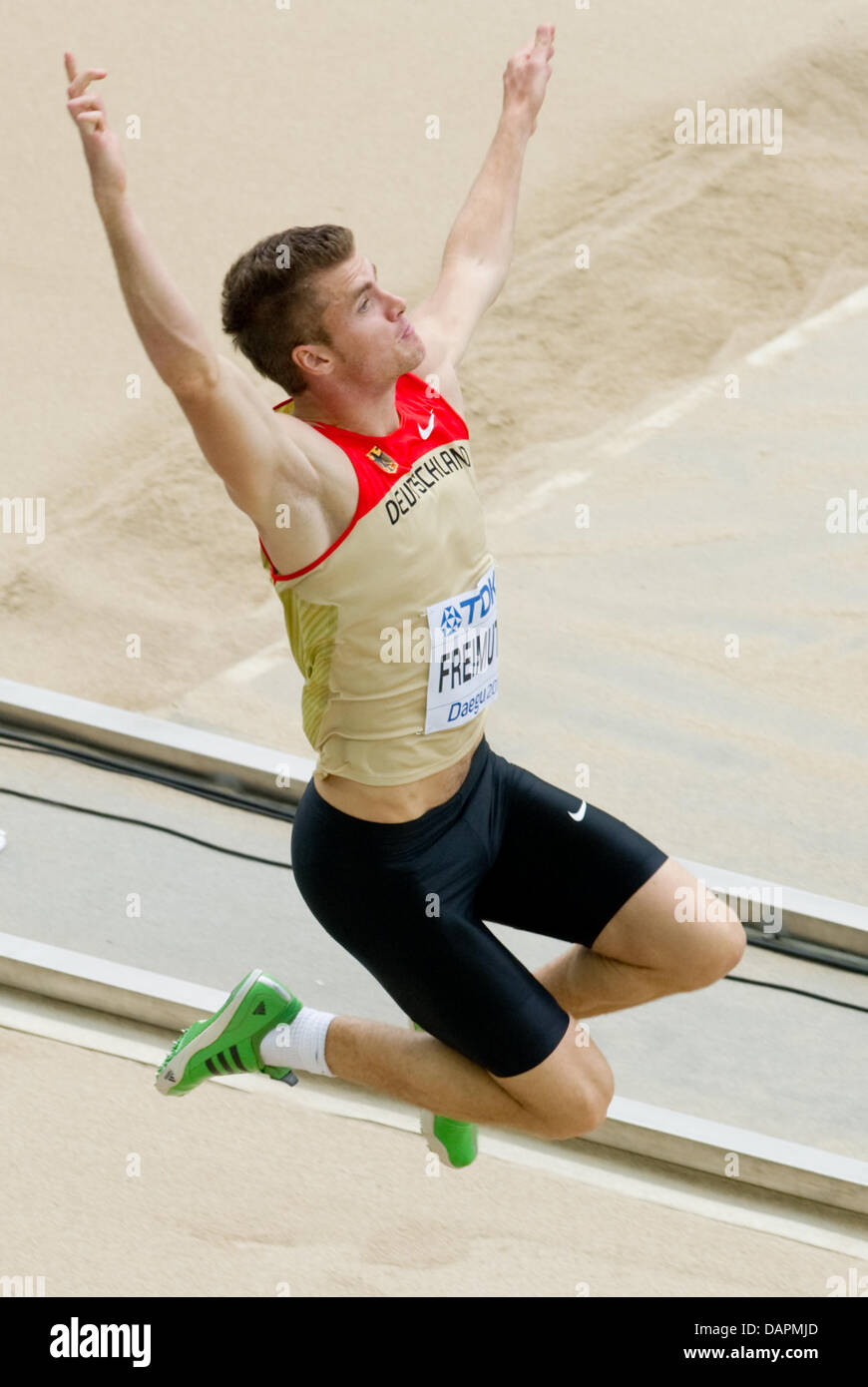 Rico Freimuth Deutschlands konkurriert in der Weitsprung Veranstaltung ...