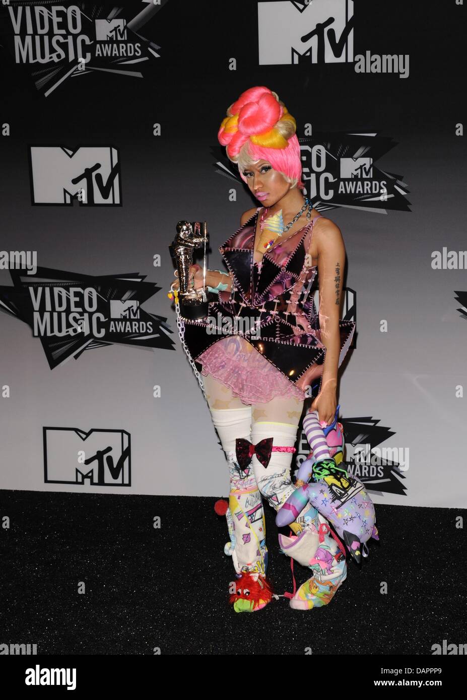 Sängerin Nicki Minaj Posen im Presseraum der 28. jährlichen MTV Video ...