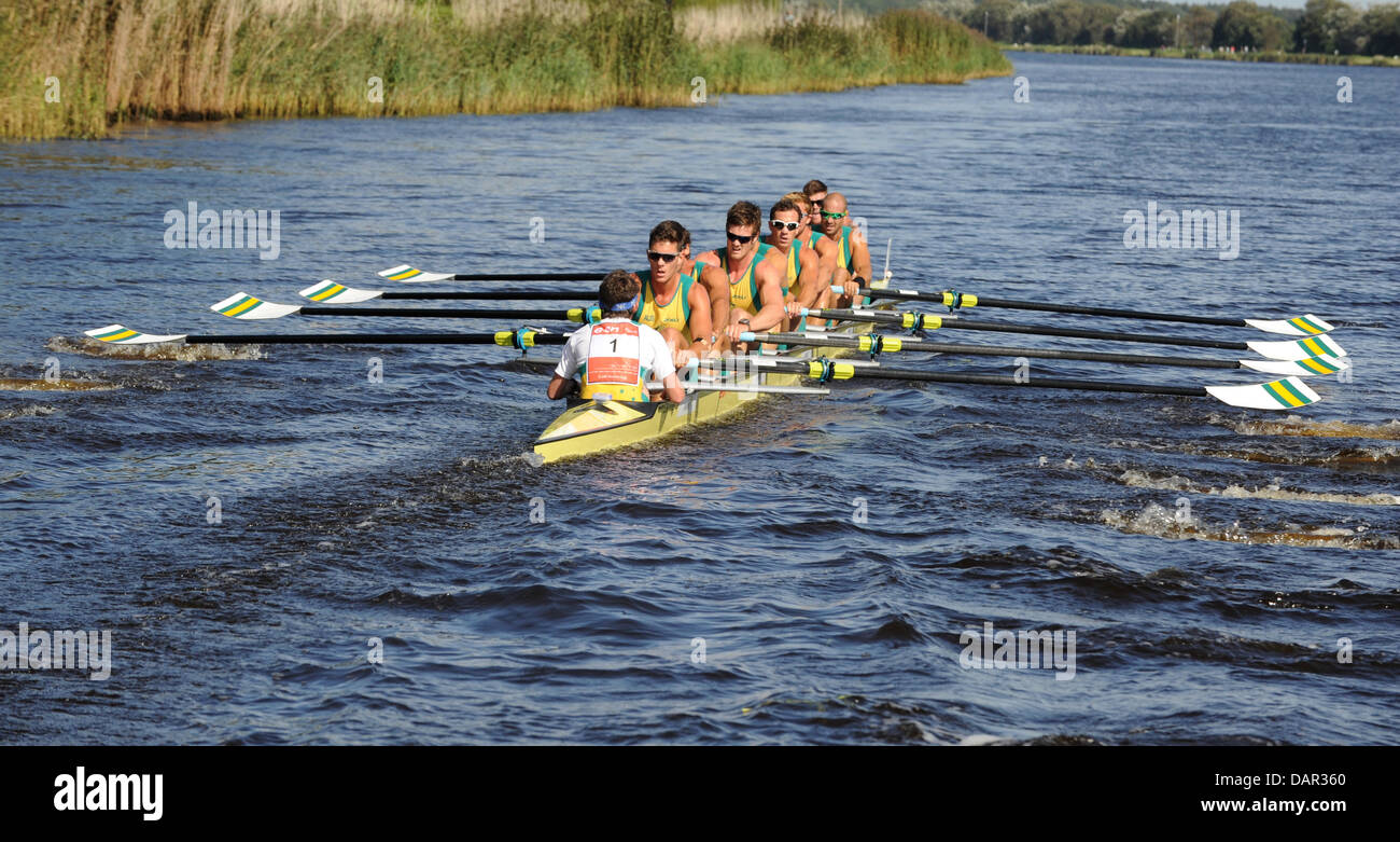 Die australische acht mit Sam Loch (R-L), James Chapman, Josh Booth ...