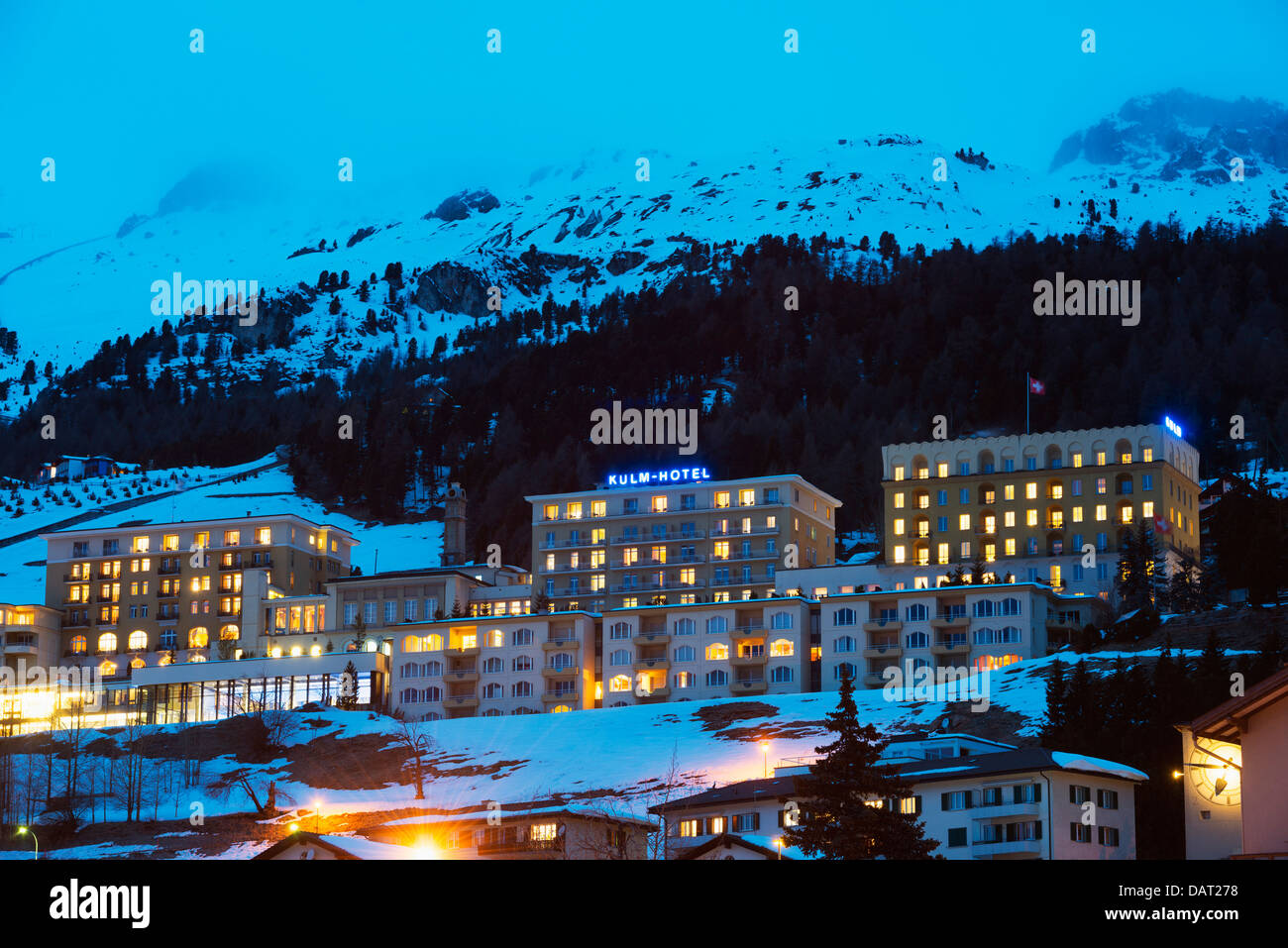 St Moritz Winter View Stockfotos und -bilder Kaufen - Alamy