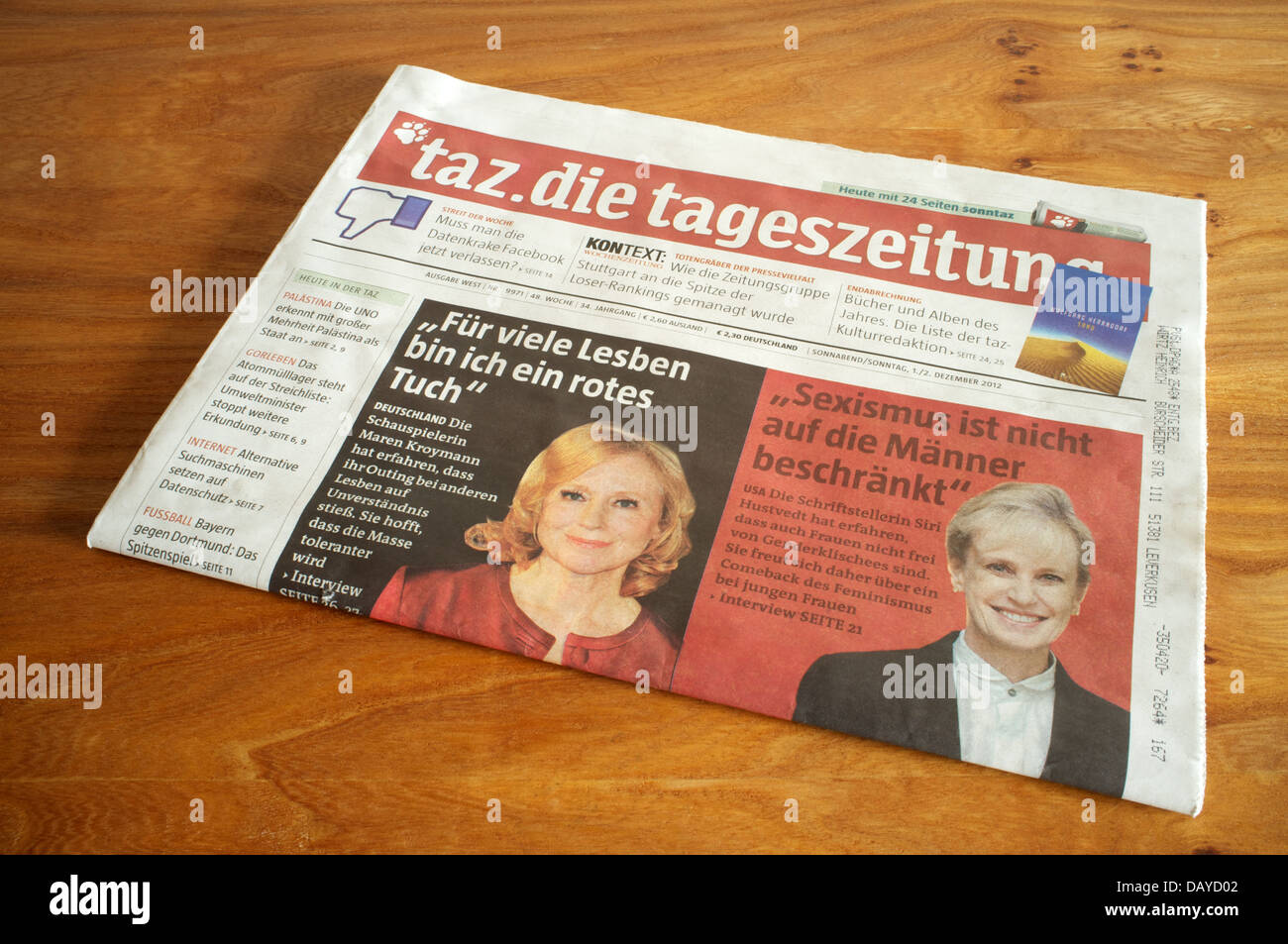 Taz newspaper -Fotos und -Bildmaterial in hoher Auflösung – Alamy