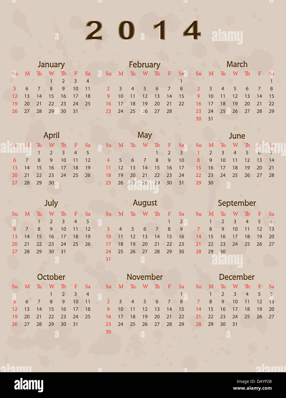 Vintage monthly calendar -Fotos und -Bildmaterial in hoher Auflösung ...