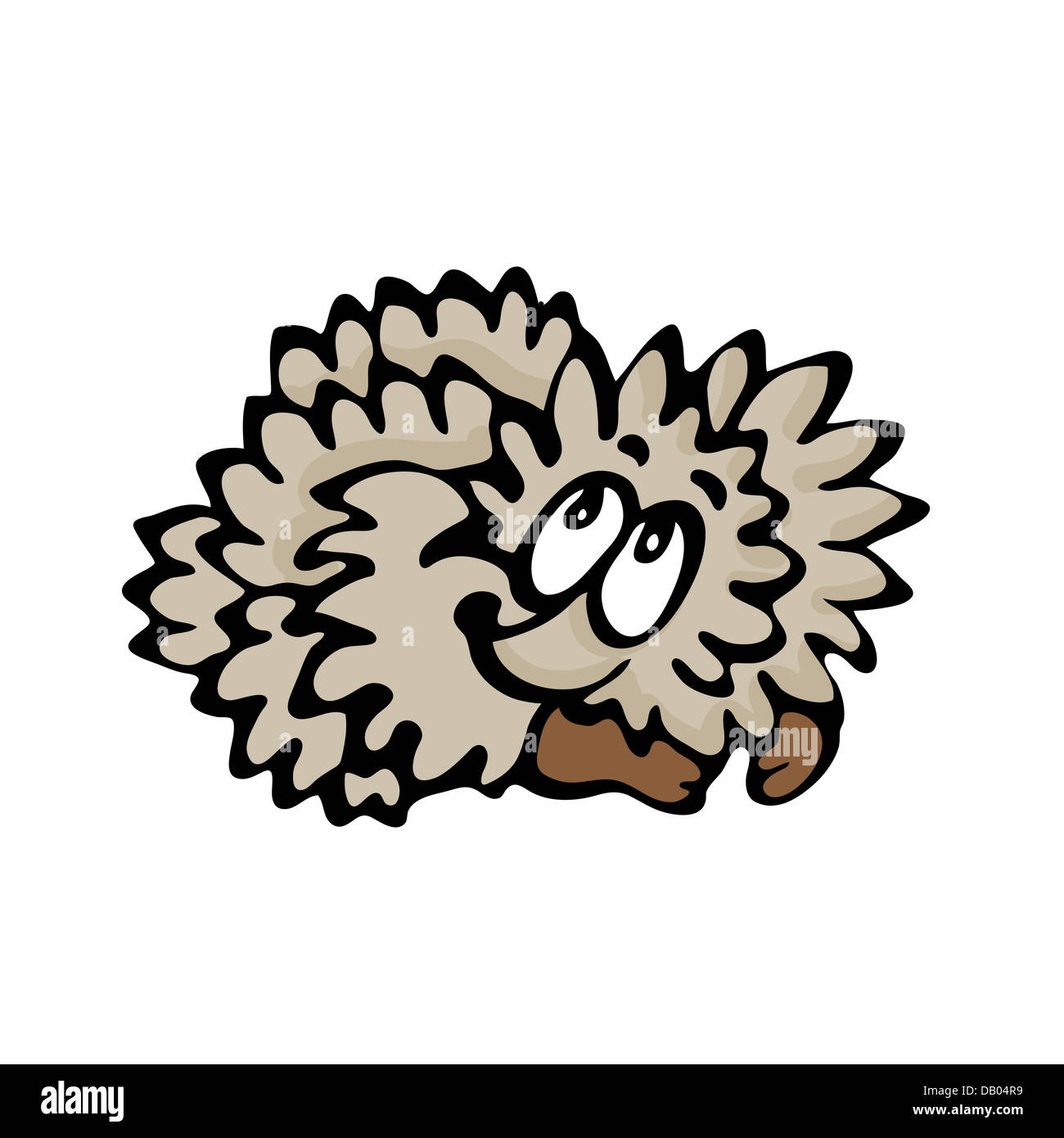 Lustige Comic-Igel. Abbildung auf weißem Hintergrund Stockfotografie ...