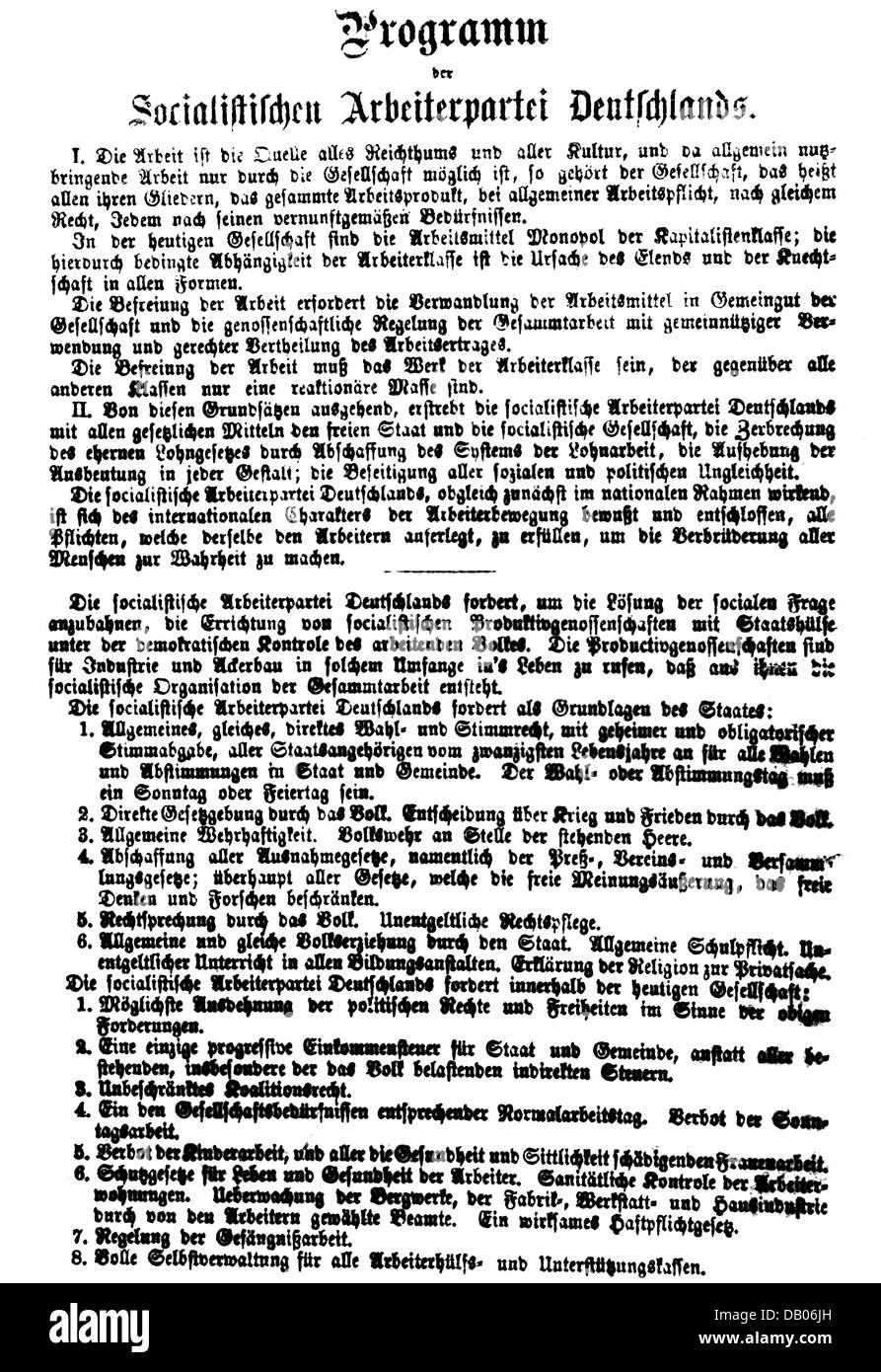 Politik, Deutschland, Parteien, Sozialdemokraten, Vereinigungskongress ...