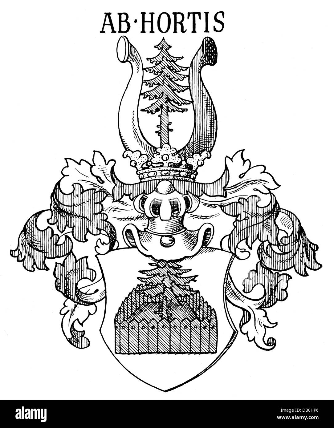 Heraldik, Wappen, Einzelwappen, Wappen des Botaniks Christian Augustin ...