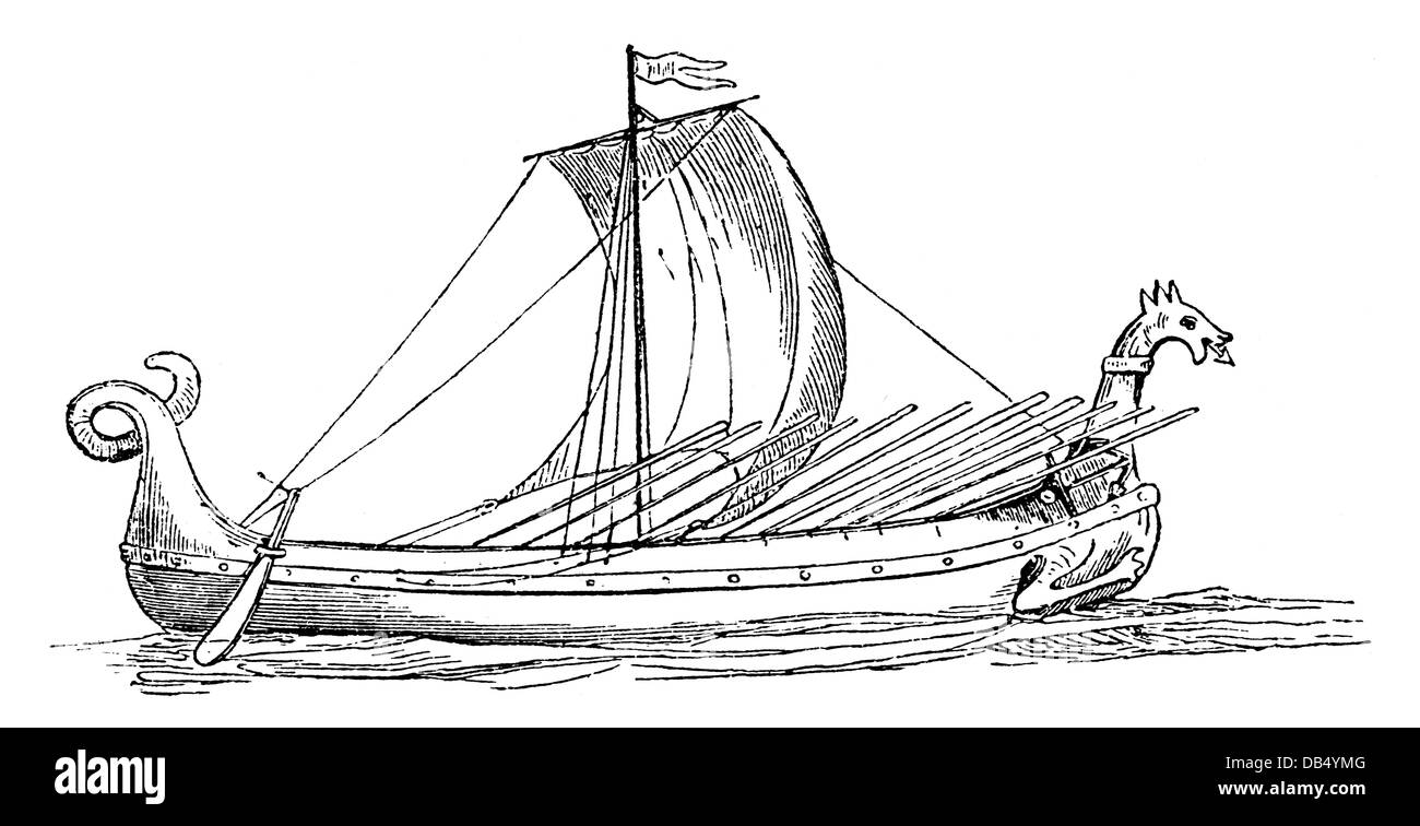 Transport / Transport, Navigation, Wikinger, Wikingerschiff, 9. / 10 ...
