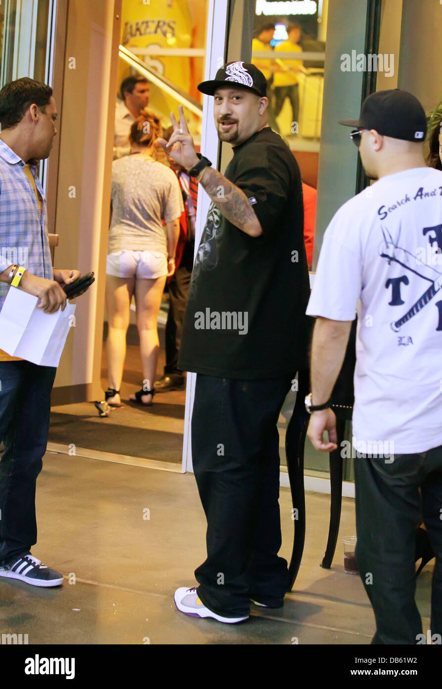 Louis Freese aka B-Real-Stars im Staples Center für Spiel 2 der NBA ...