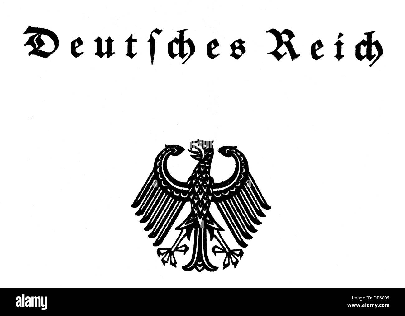 Heraldik, Symbole, Deutschland, Kaiseradler, Weimarer Republik, 1919 ...