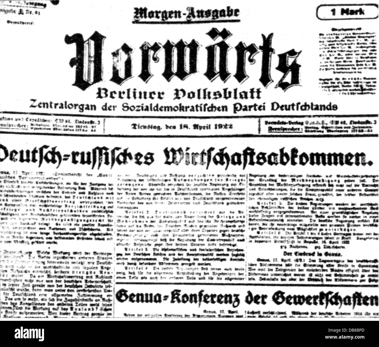 Treaty of rapallo -Fotos und -Bildmaterial in hoher Auflösung – Alamy