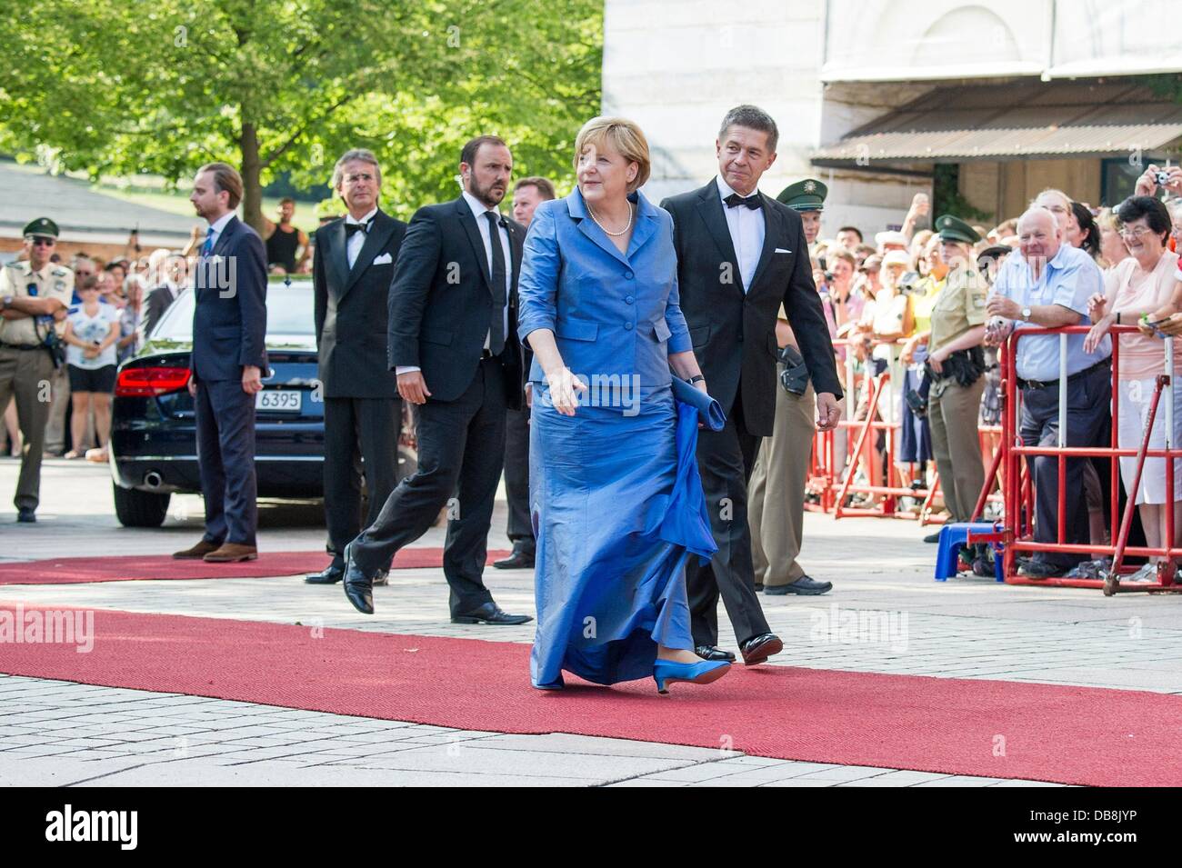 Bayreuth, Deutschland. 25. Juli 2013. Deutsche Bundeskanzlerin Angela ...