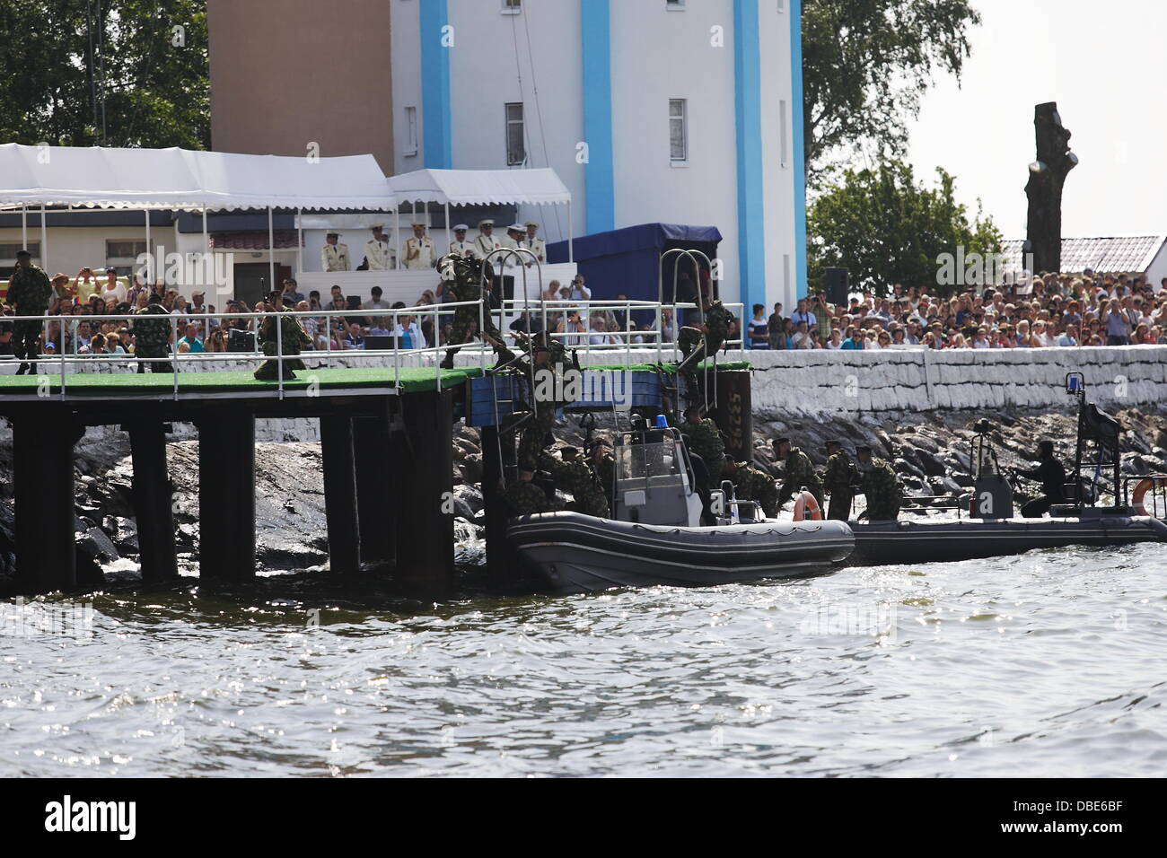 Baltijsk, Russland 28. Juli 2013 russische Marine Tag in Baltijsk mit ...