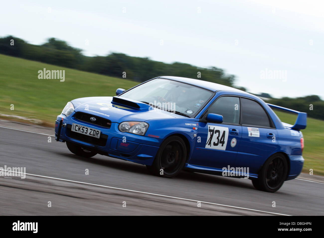 Ein Auto nehmen Abschied in einem Sprint-Event am Wellenplan Circuit ...