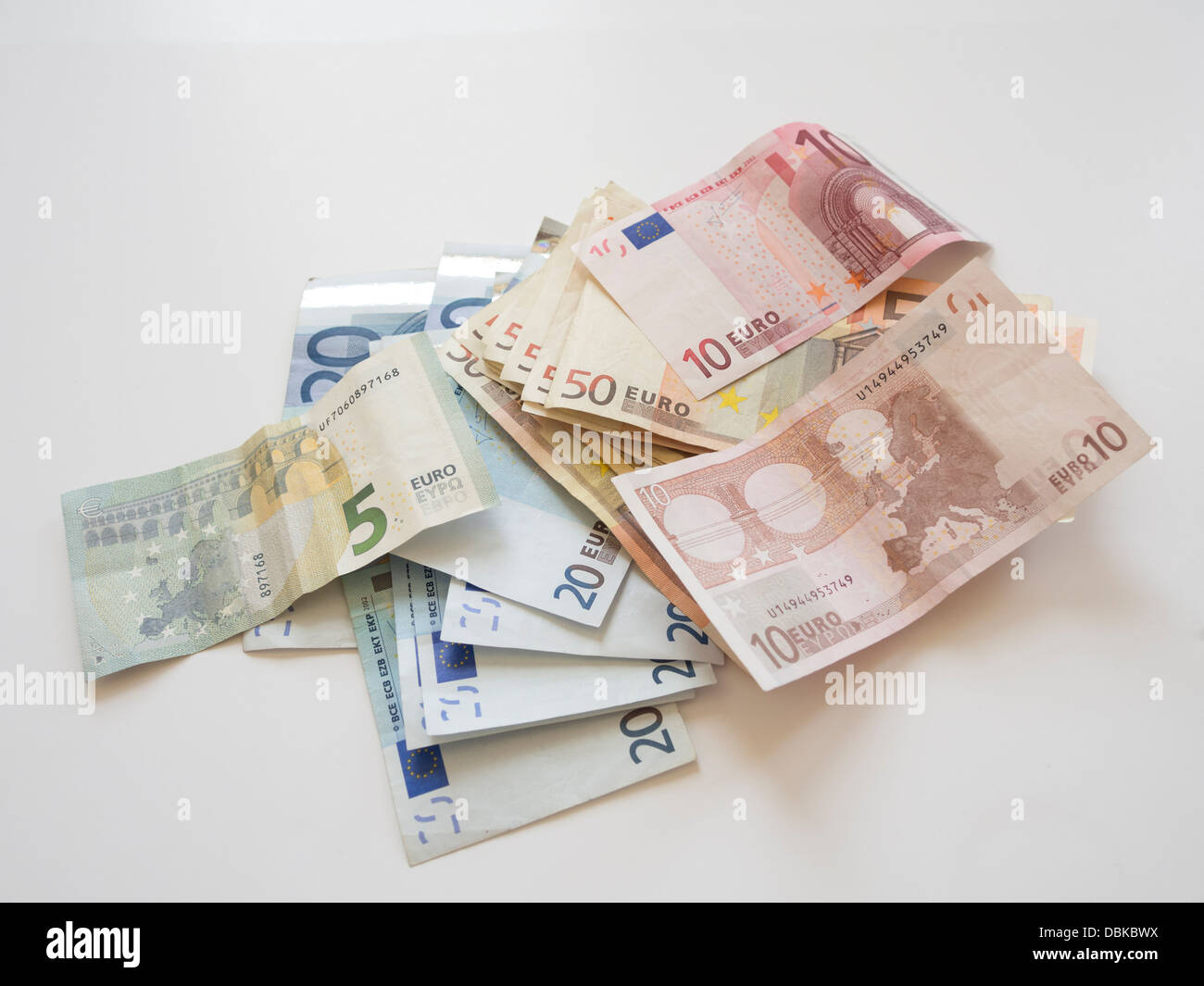 Euro 50 20 10 Bargeld Geldscheine Rechnungen Stockfotos und -bilder ...