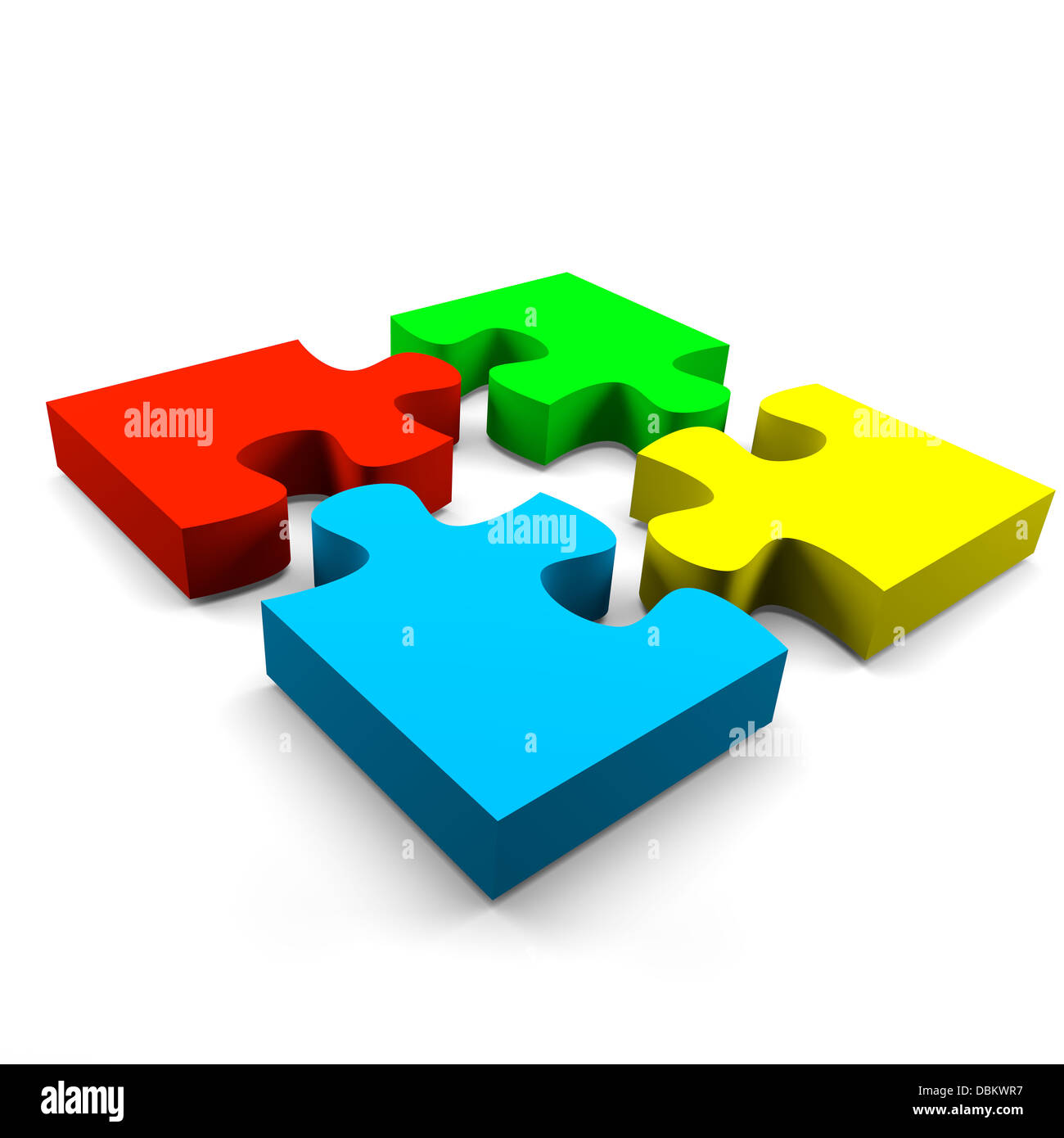 Four jigsaw puzzle pieces on -Fotos und -Bildmaterial in hoher ...