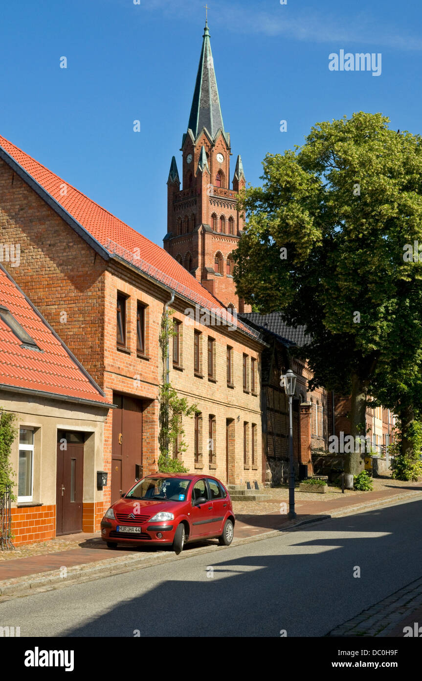 Architektur in der kleinen Stadt Röbel, Mecklenburg-Vorpommern ...