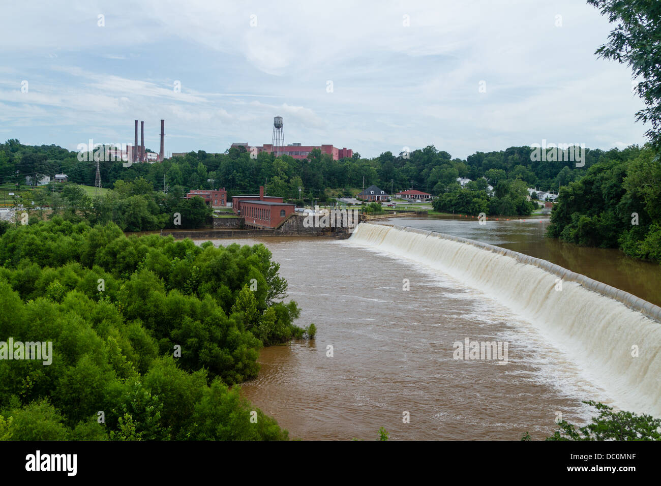 Dan River Mills und Schoolfield Dam, Danville VA Stockfotografie - Alamy