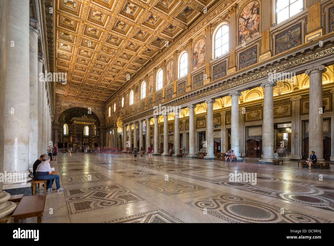 Kirchenschiff, Basilica di Santa Maria Maggiore, Rom, Italien ...