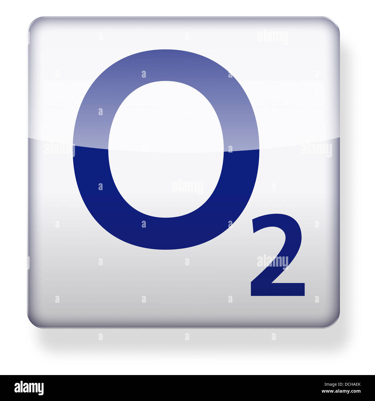 O2 als ein app-Symbol. Clipping-Pfad enthalten Stockfotografie - Alamy
