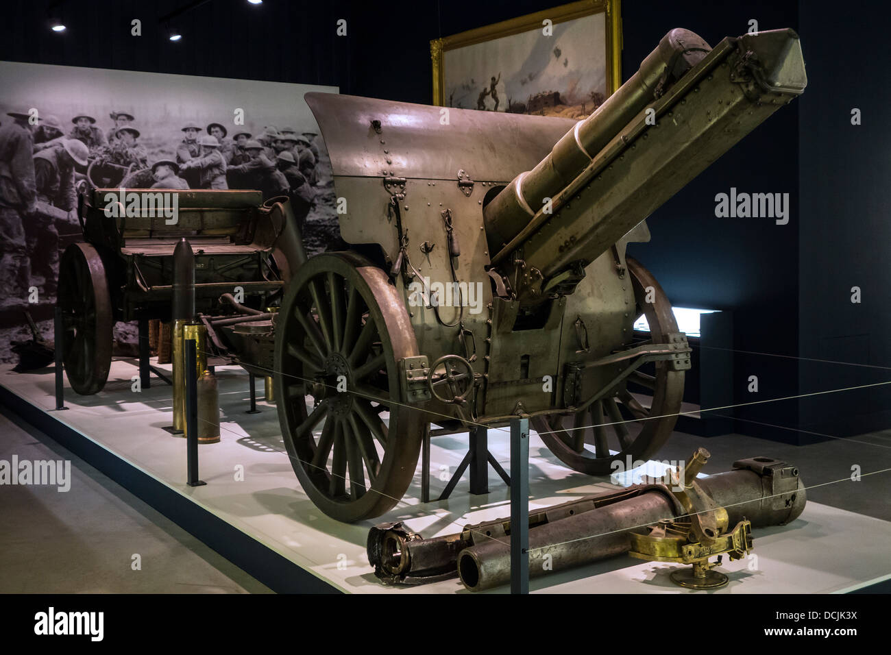 Ersten Weltkrieg eine deutsche Haubitze Pistole / zurück Feldhaubitze ...