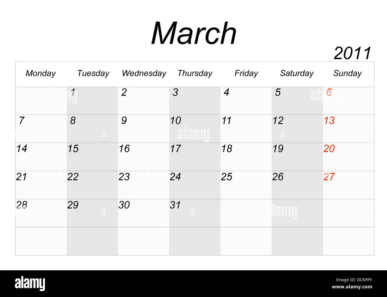 Month Of March Stockfotos & Month Of March Bilder - Alamy