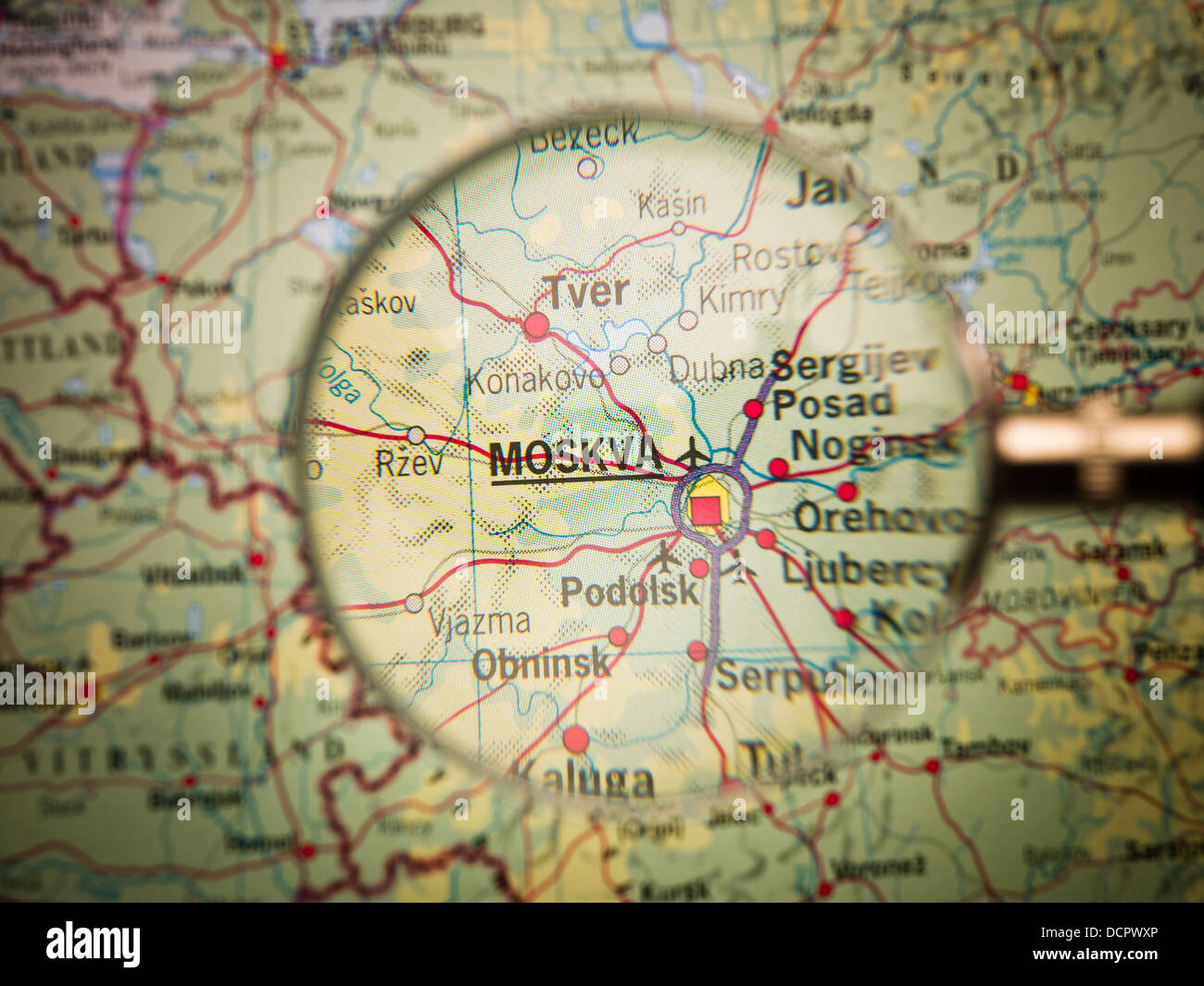 Moskau Karte Stockfotos und -bilder Kaufen - Alamy