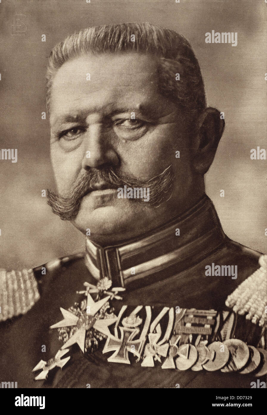 Feldmarschall Paul von Hindenburg, Oberbefehlshaber der deutschen ...