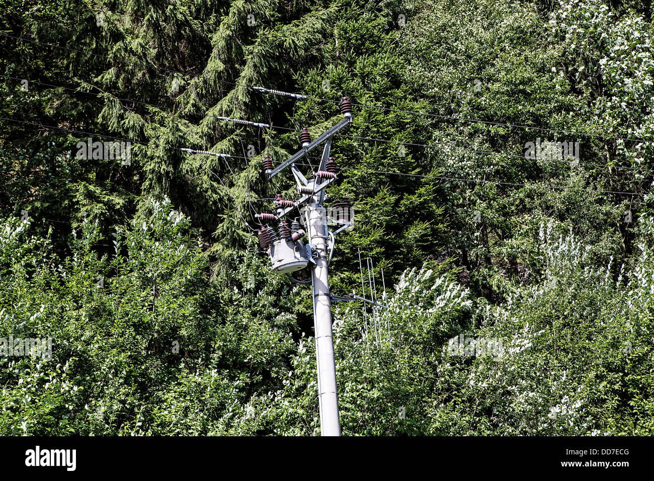 Trafo, Strom, Vertrieb, pylon Stockfotografie - Alamy