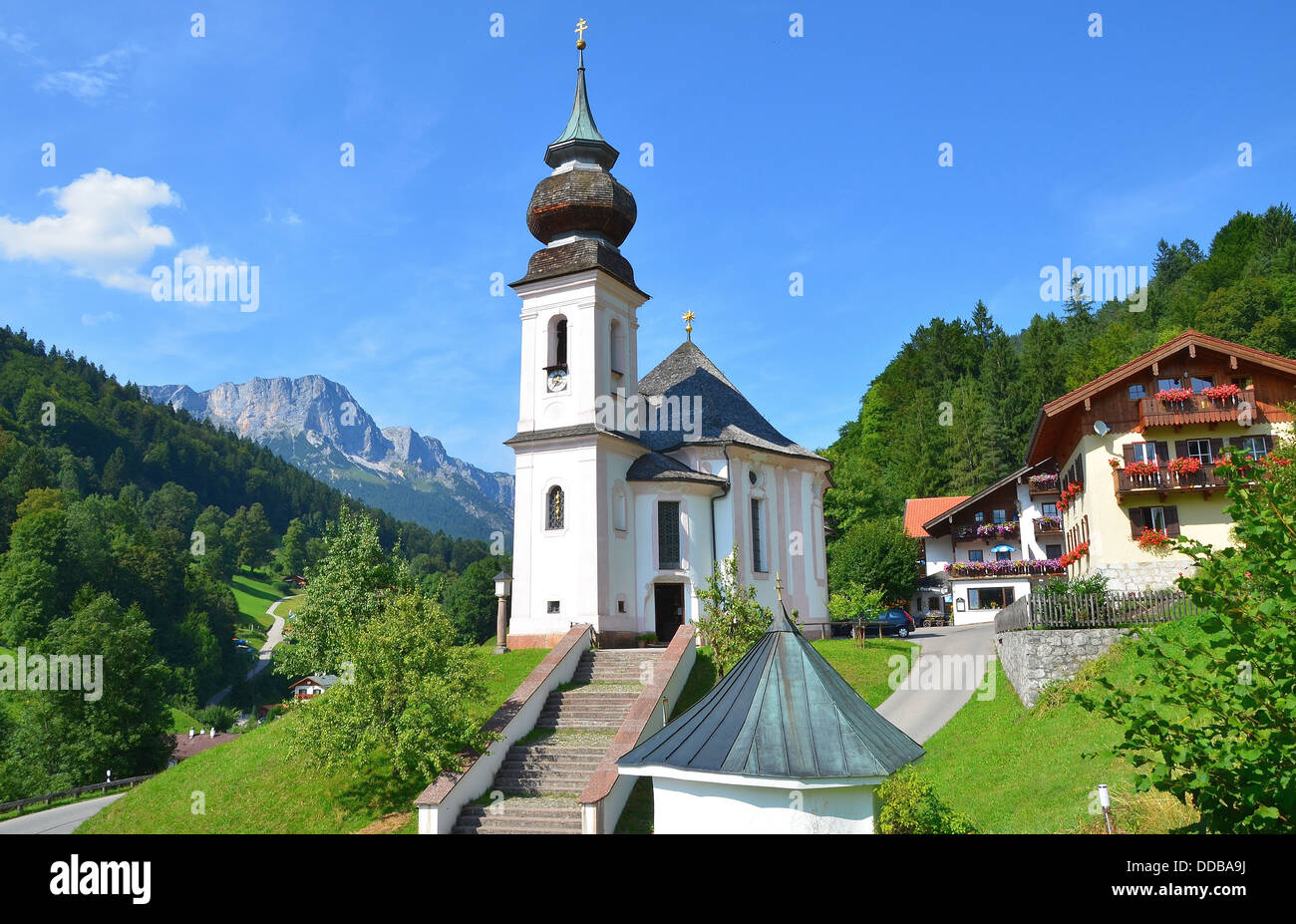 Wallfahrtskirche Wallfahrt Kirche Maria Gern, Bei Berchtesgaden, im ...