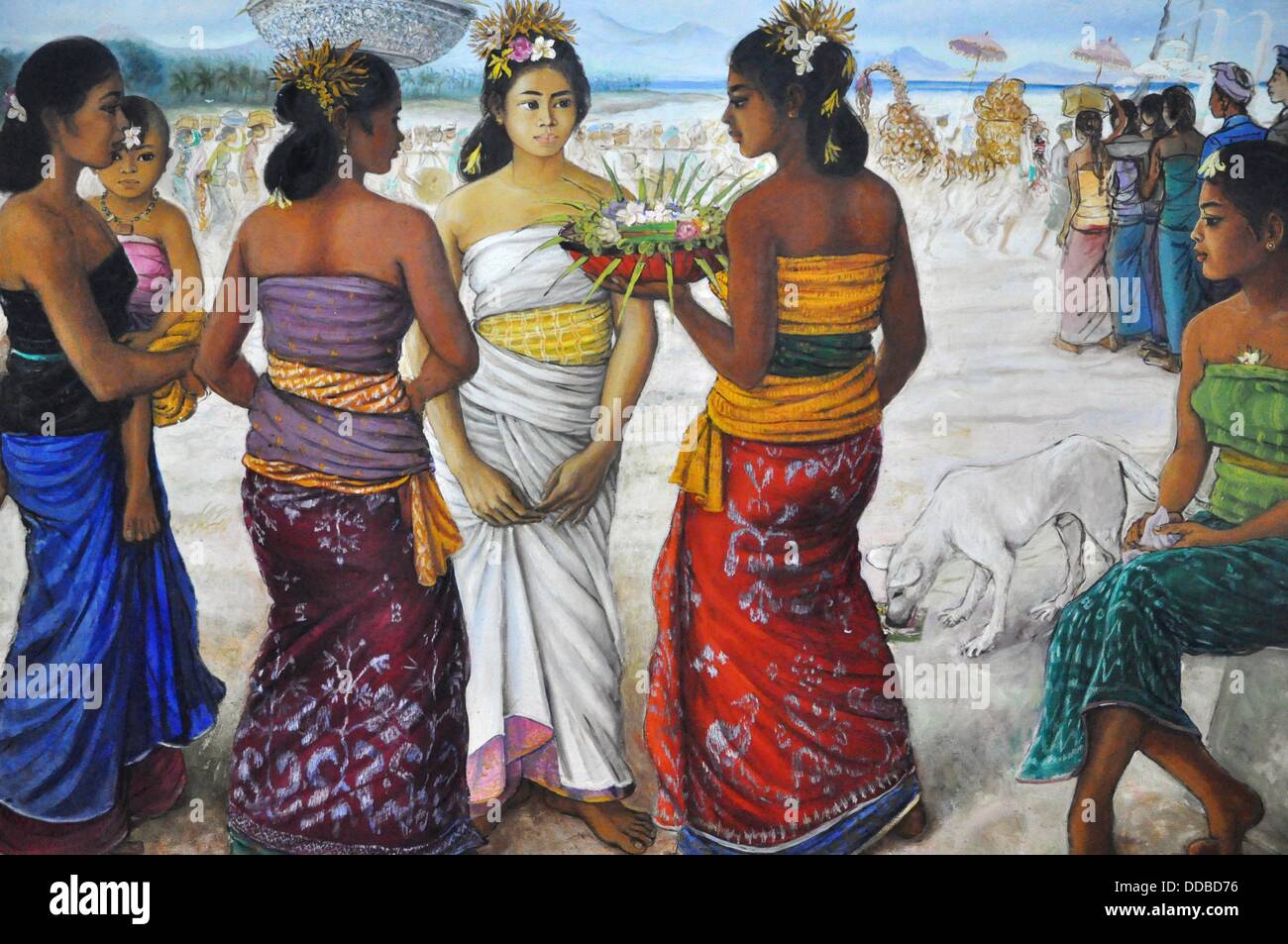 Ubud (Bali, Indonesien): Malerei auf das Neka Art Museum ...