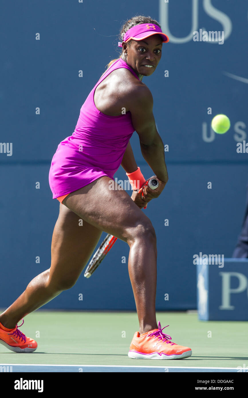 Sloane Stephens (USA) im Wettbewerb um die 2013 US Open Tennis ...