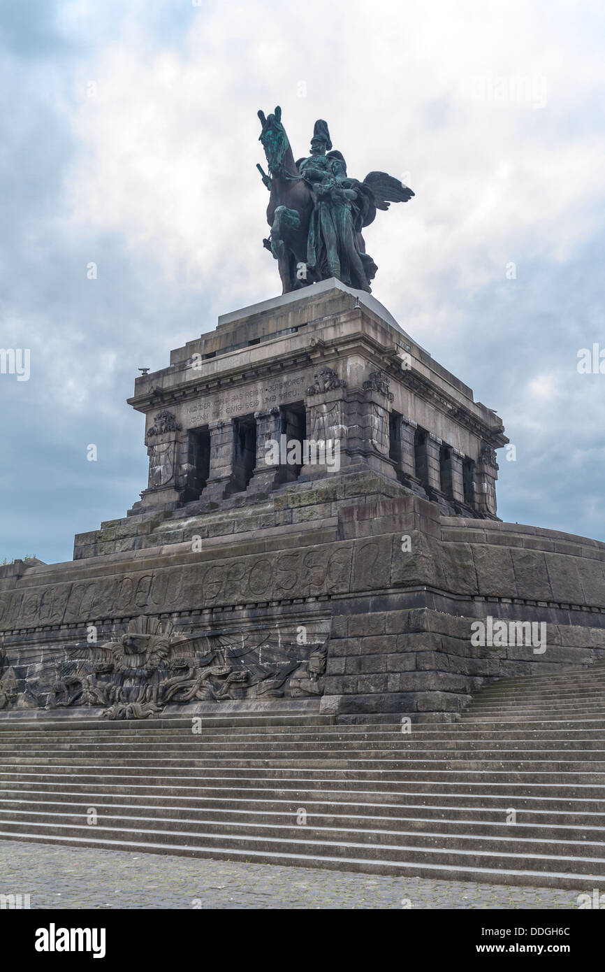Statue von Kaiser Wilhelm i., Deutsches Eck, Koblenz, Deutschland ...