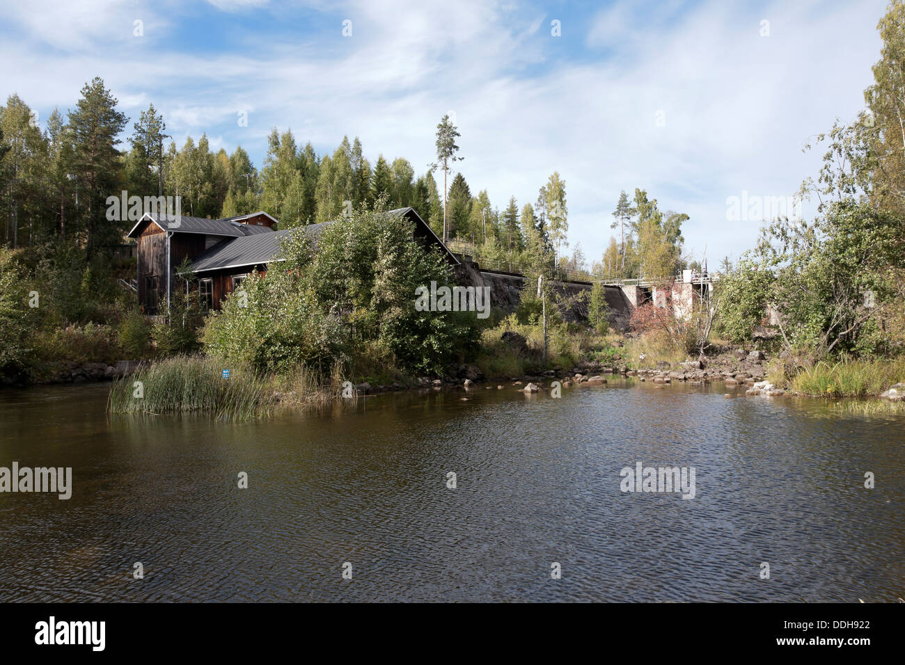 Lahnasenkoski Kraftwerk in Hiitolanjoki, Rautjärvi Finnland Europa ...