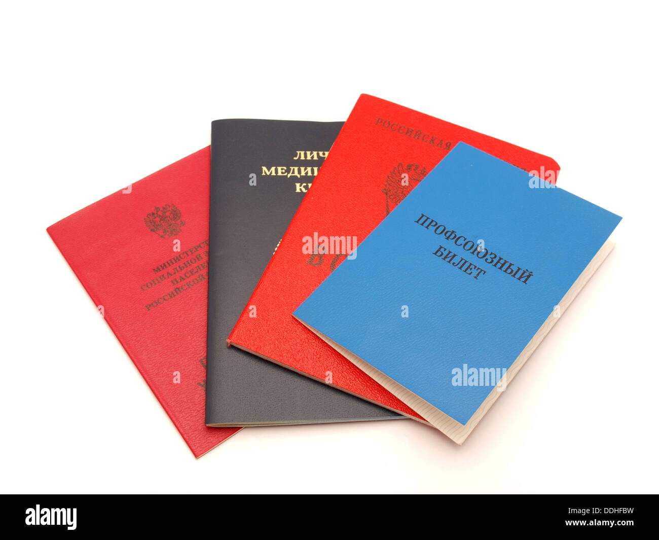 Dokumente auf einem weißen Hintergrund Stockfotografie - Alamy