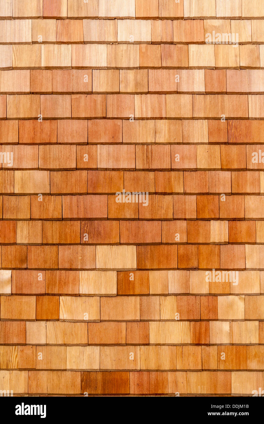 Zedernholz (Shakes) Schindeln, Wand oder Dach Stockfotografie - Alamy