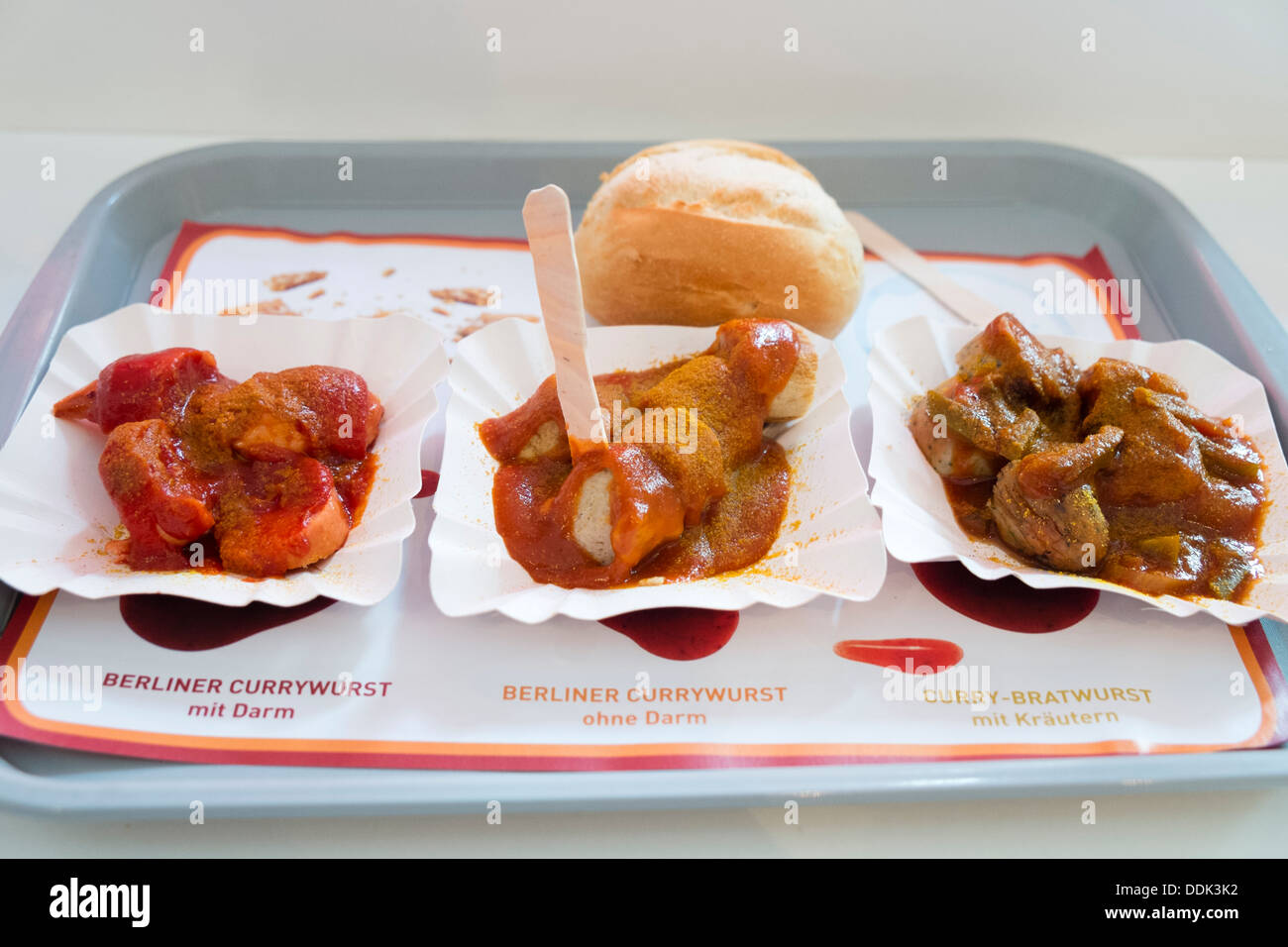 Probe-Verkostung Menü Mittagessen im Currywurst Museum in Berlin ...