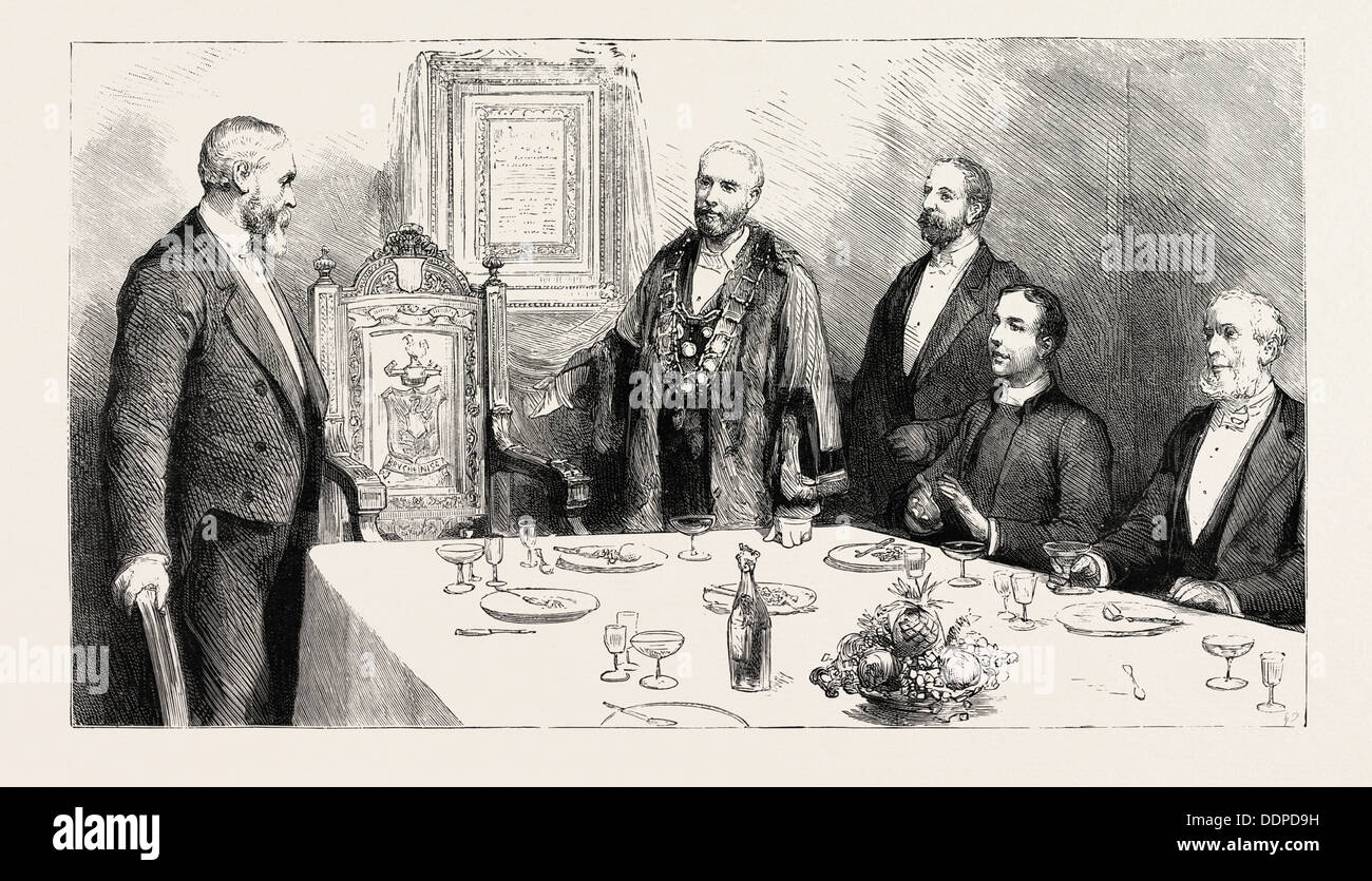 Präsentation eines geschnitzten Eiche Stuhl, Dr. James Williams in ...