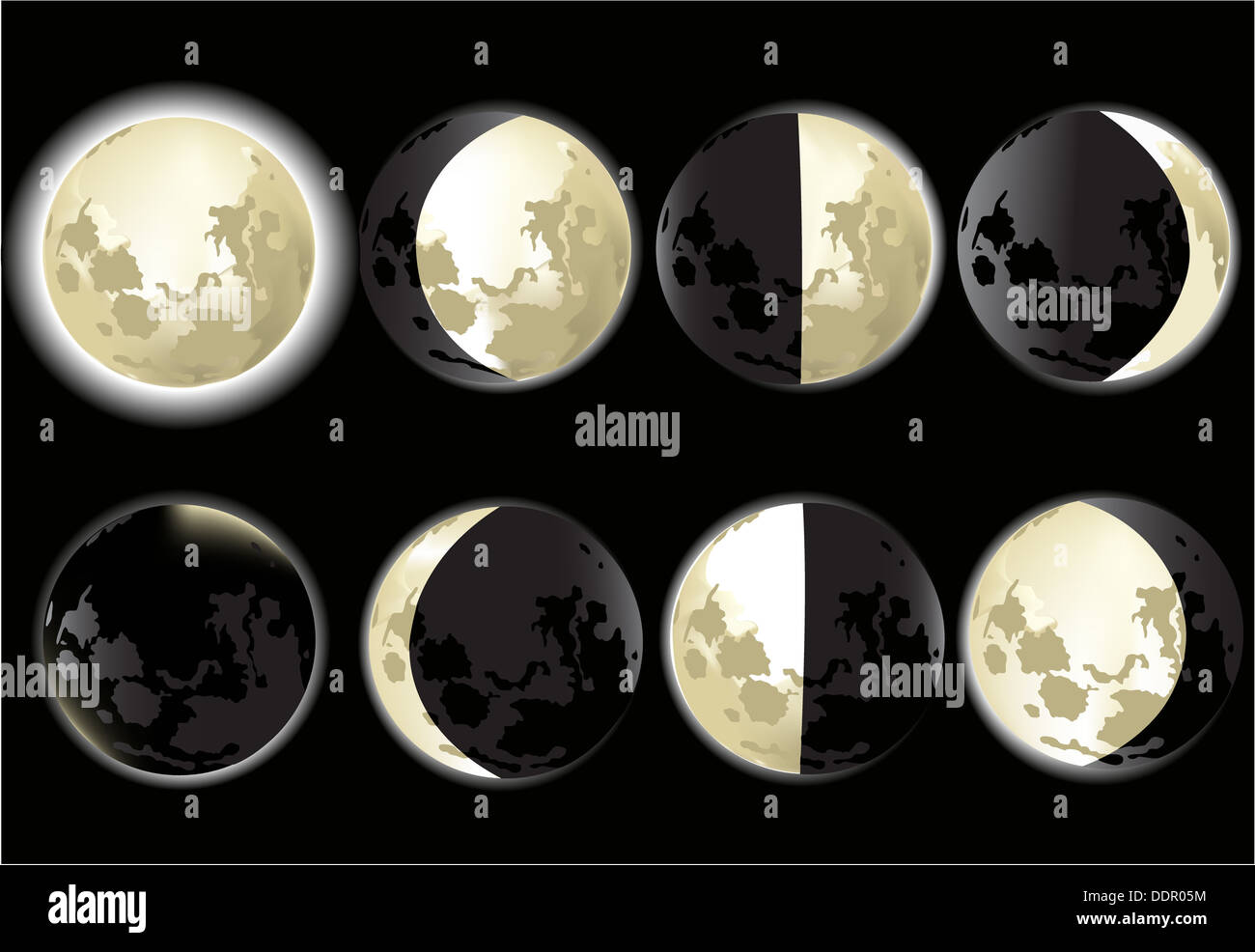 Phases of moon not eclipse -Fotos und -Bildmaterial in hoher Auflösung ...