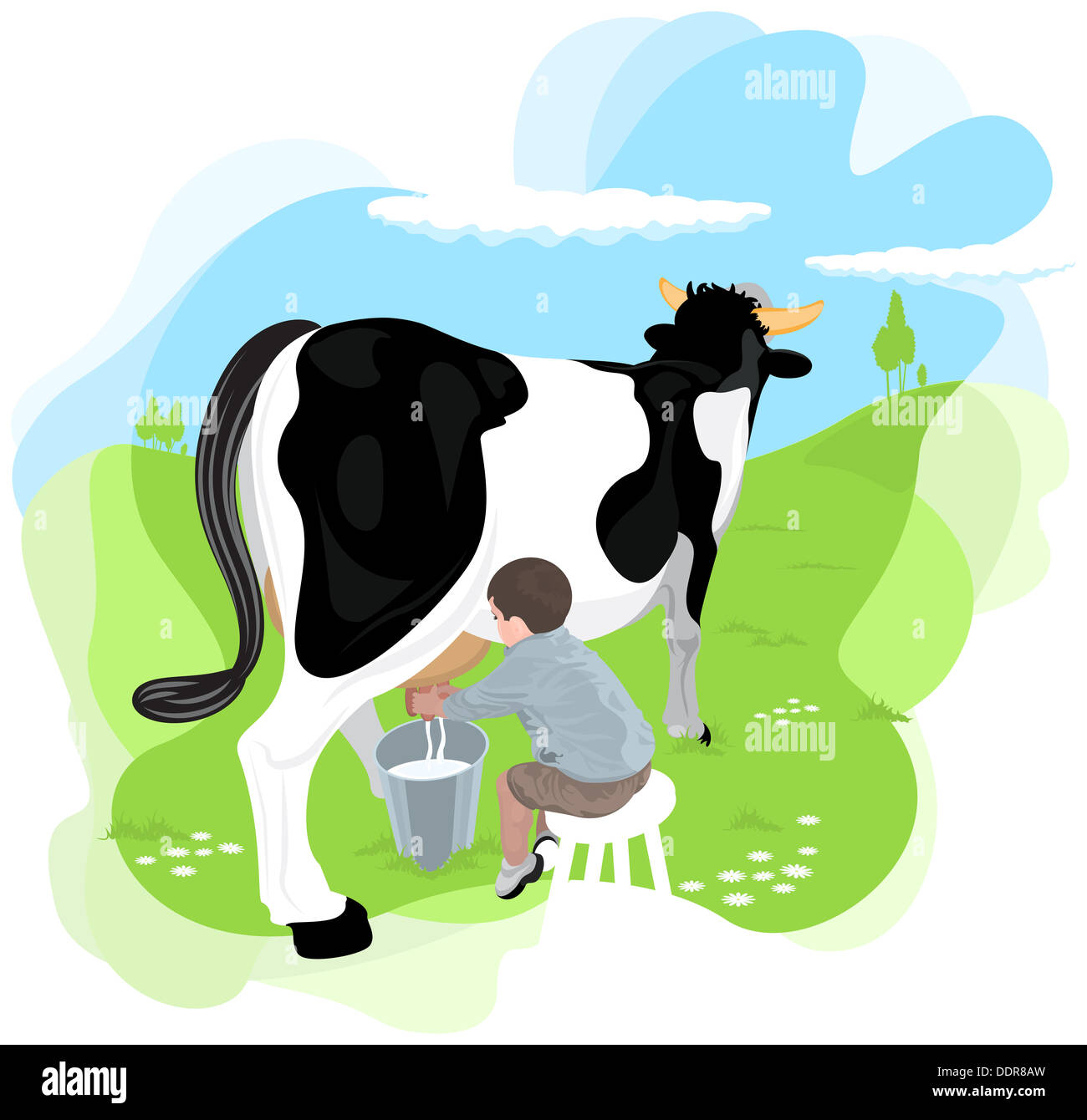 Melke eine kuh Ausgeschnittene Stockfotos und -bilder - Alamy