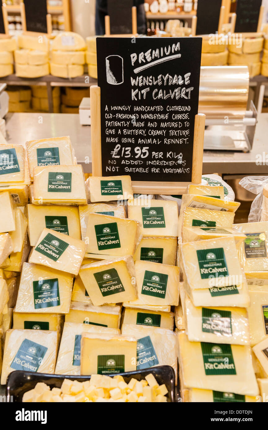 Wensleydale Kit Calvert Käse für den Verkauf im Besucherzentrum in ...