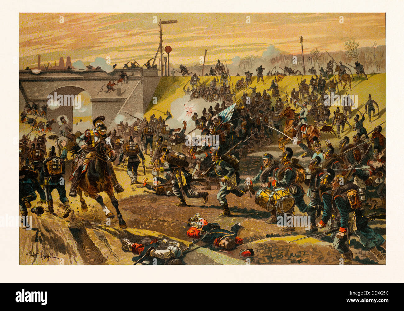 ANGRIFF AUF DIE BAHN DAM VOR ORLEANS DURCH DAS ERSTE BAYERISCHE KORPS ...