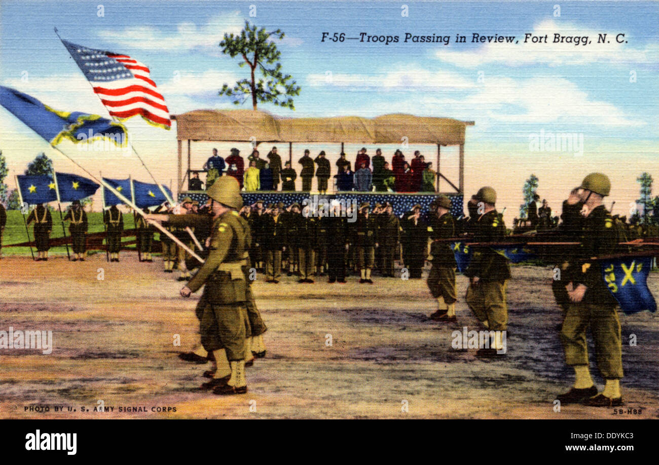 Truppen im Rückblick, Fort Bragg, North Carolina, USA, 1945. Künstler ...