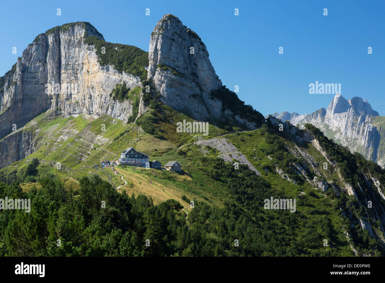 Berggasthaus Stauberen Berggasthaus in den Alpstein Range, Appenzell ...