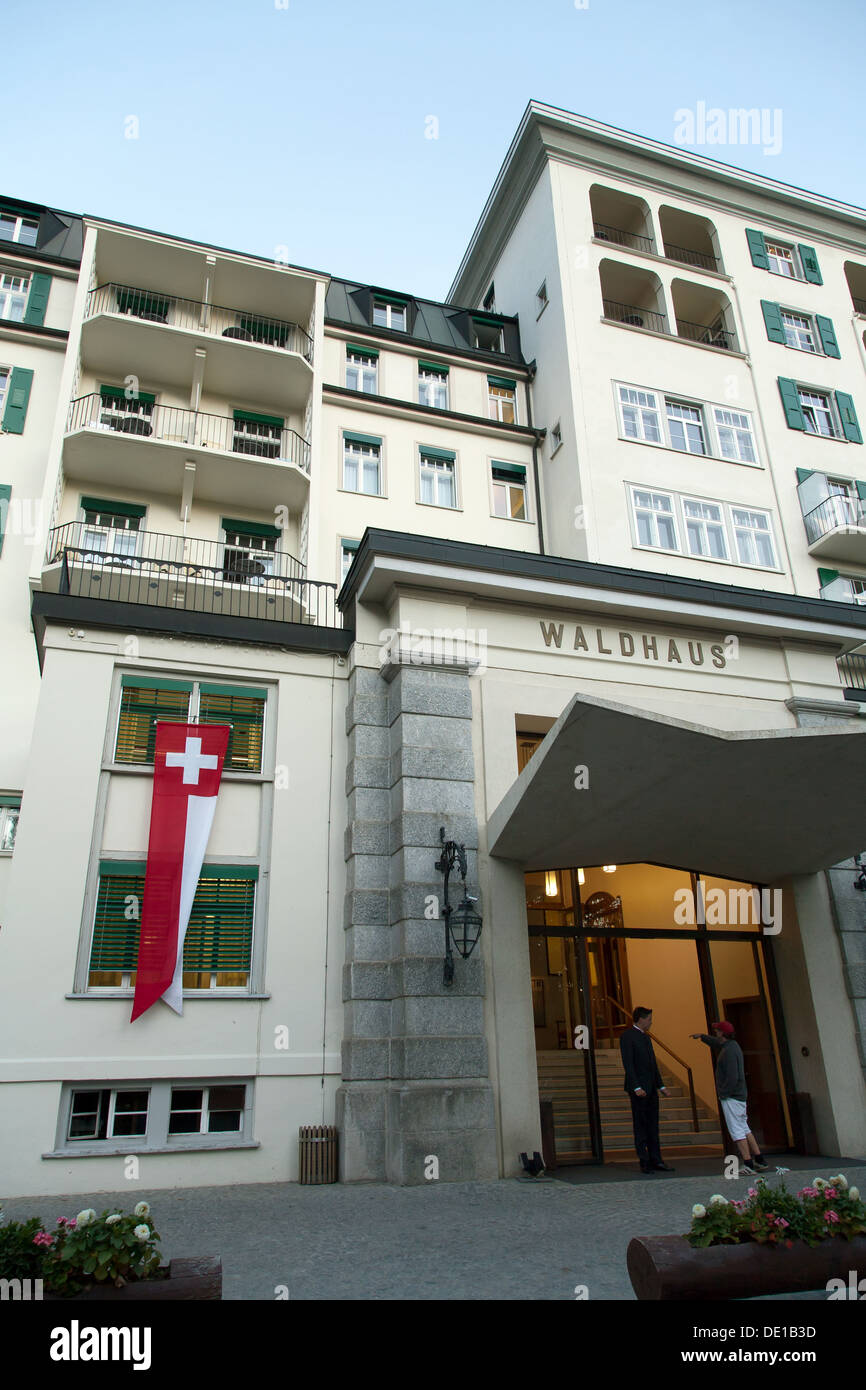 Sils Maria, Schweiz, das Waldhaus Sils, ein fünf - Sterne-Hotel ...