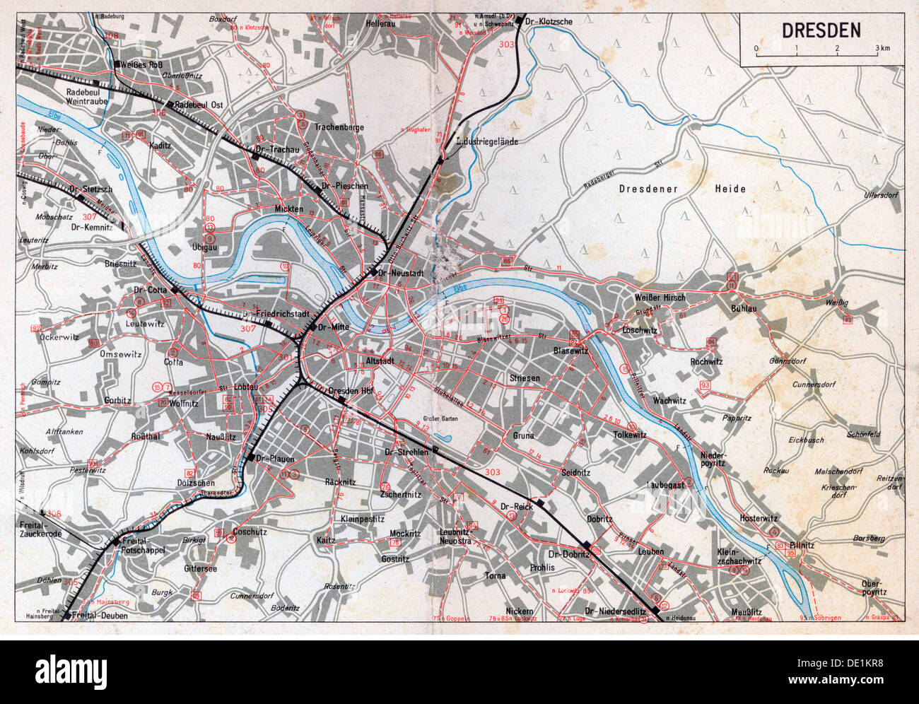 Dresden Deutschland Map Stockfotos und -bilder Kaufen - Alamy