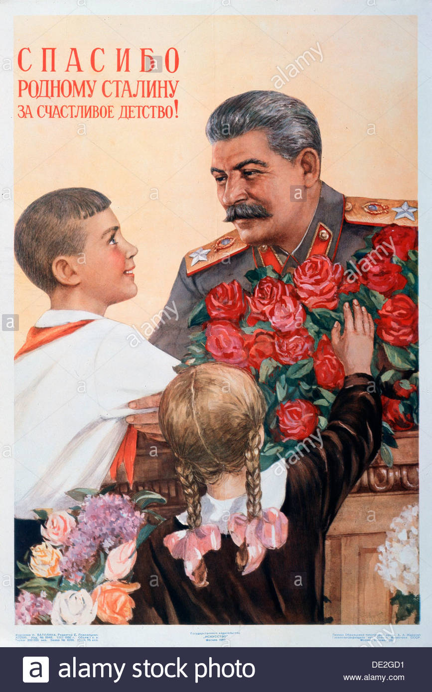 Soviet Propaganda Poster Of Stalin Stockfotos & Soviet Propaganda ...
