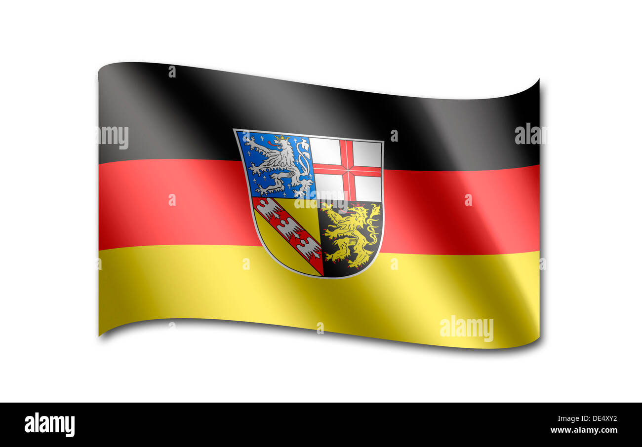 Wappen Bundesland Saarland, Deutschland Stockfotografie - Alamy